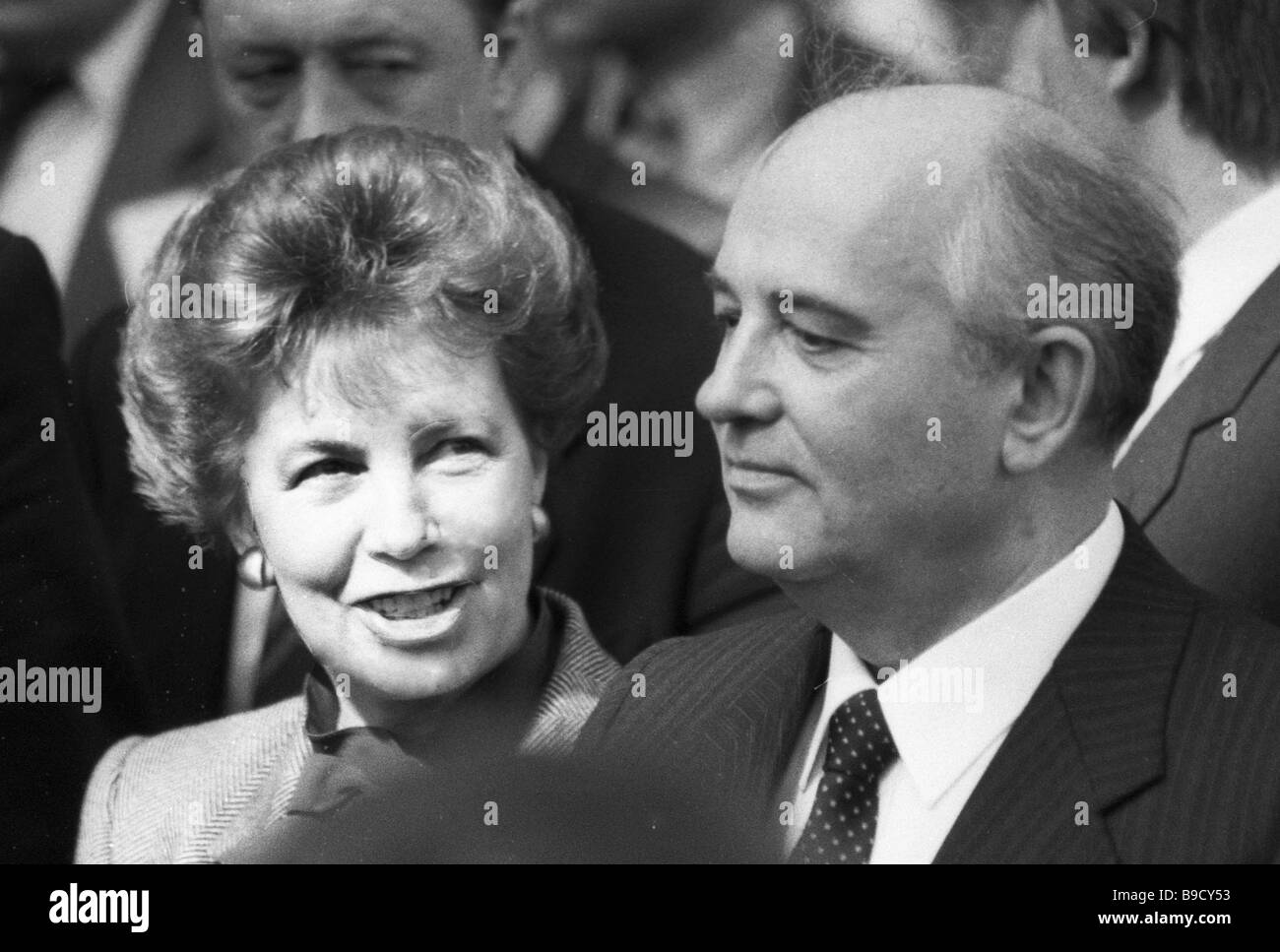 General Secretary of the CPSU Central Committee Mikhail Gorbachev with ...