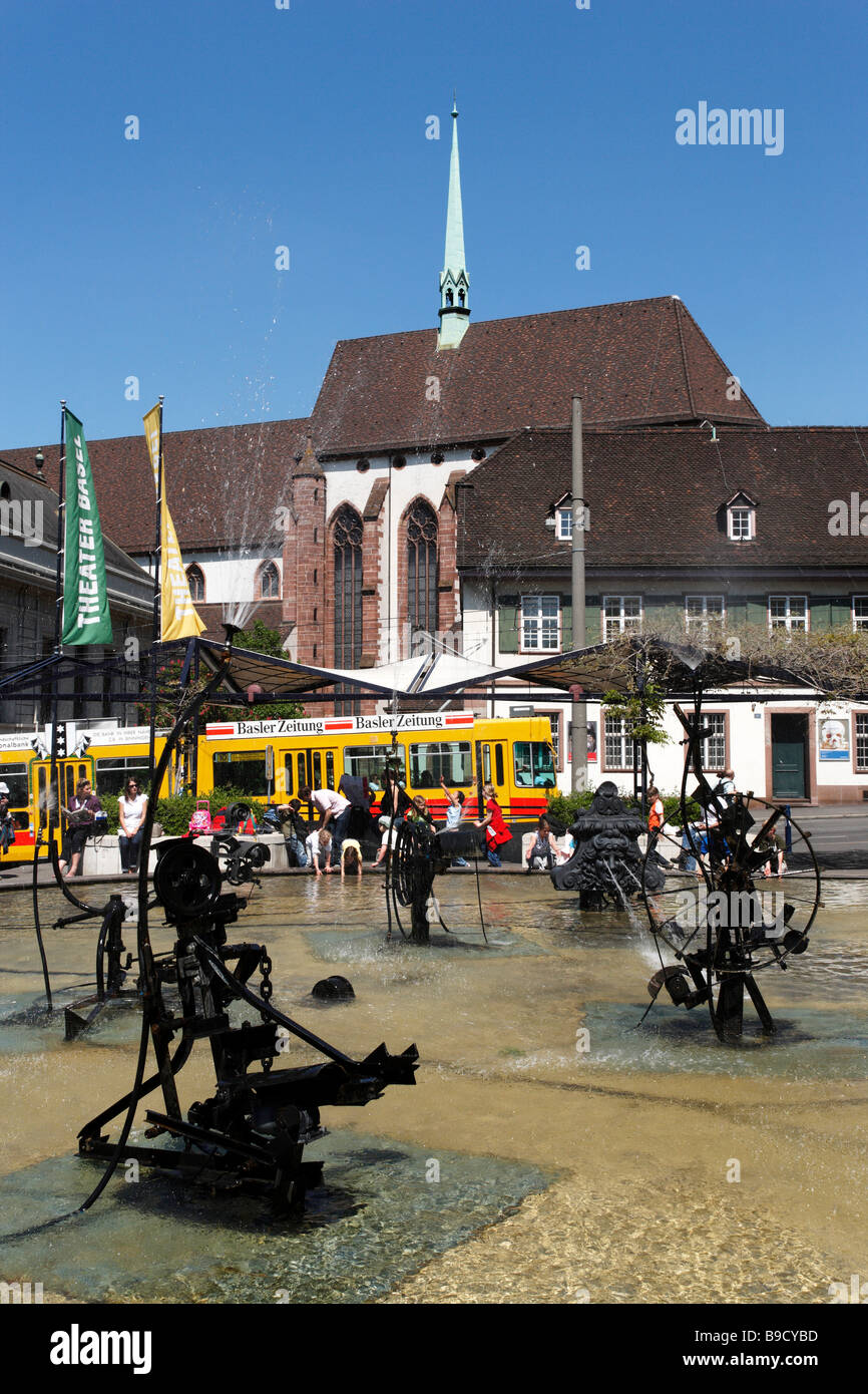 Jean Tinguely fountain carnival fountain Theaterplatz Basel Canton ...