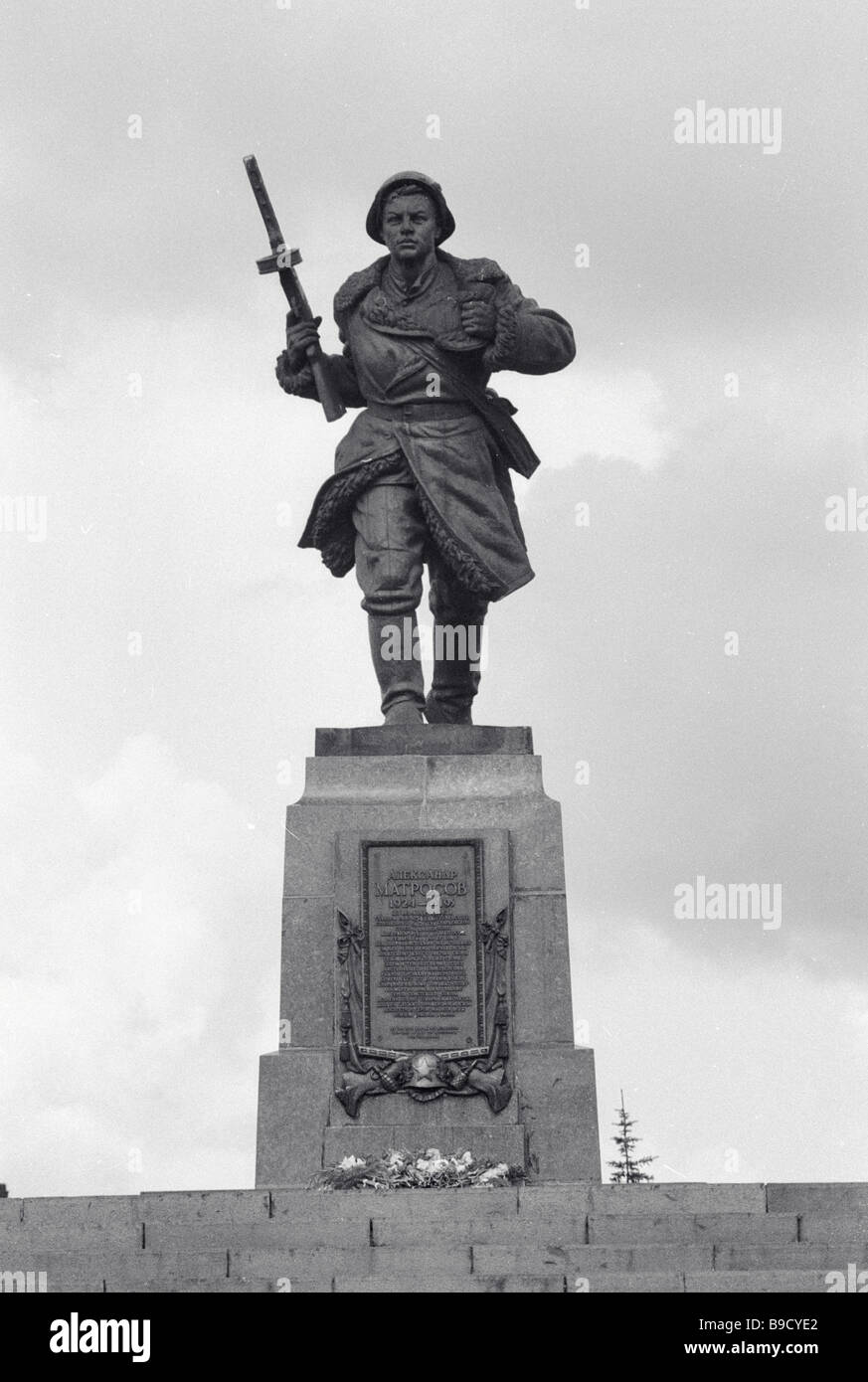 Monument to Hero of the Soviet Union Alexander Matrosov private of the ...