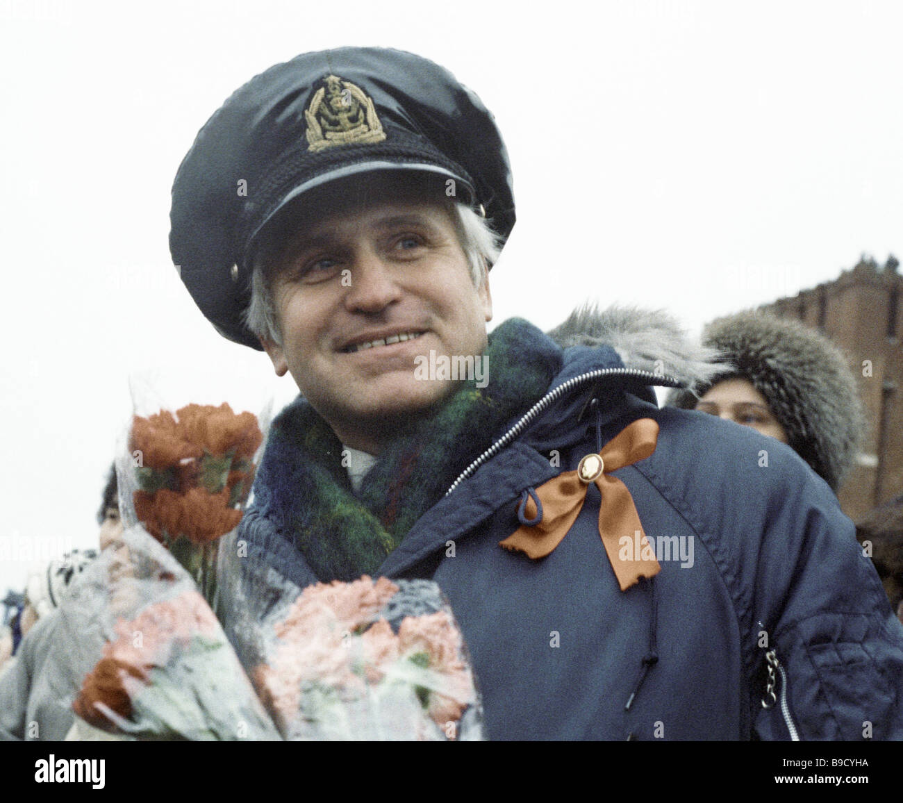 Boris Mikhailov captain of the research vessel Mikhail Somov Stock ...