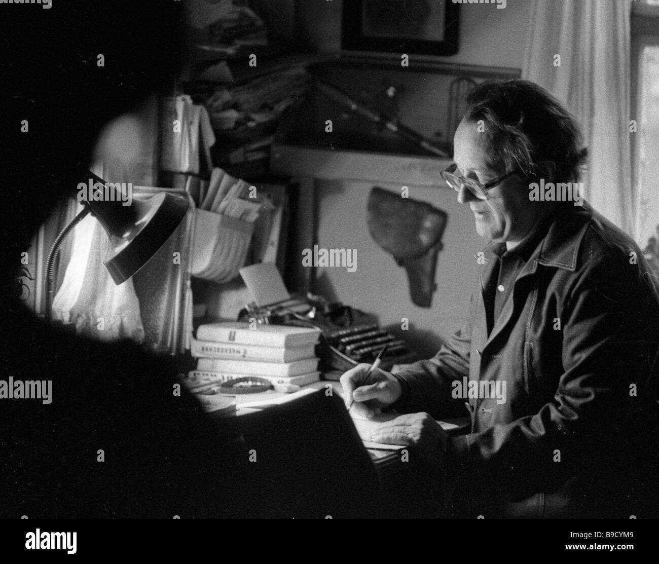 Belarussian writer and literary critic Ales Adamovich Stock Photo - Alamy