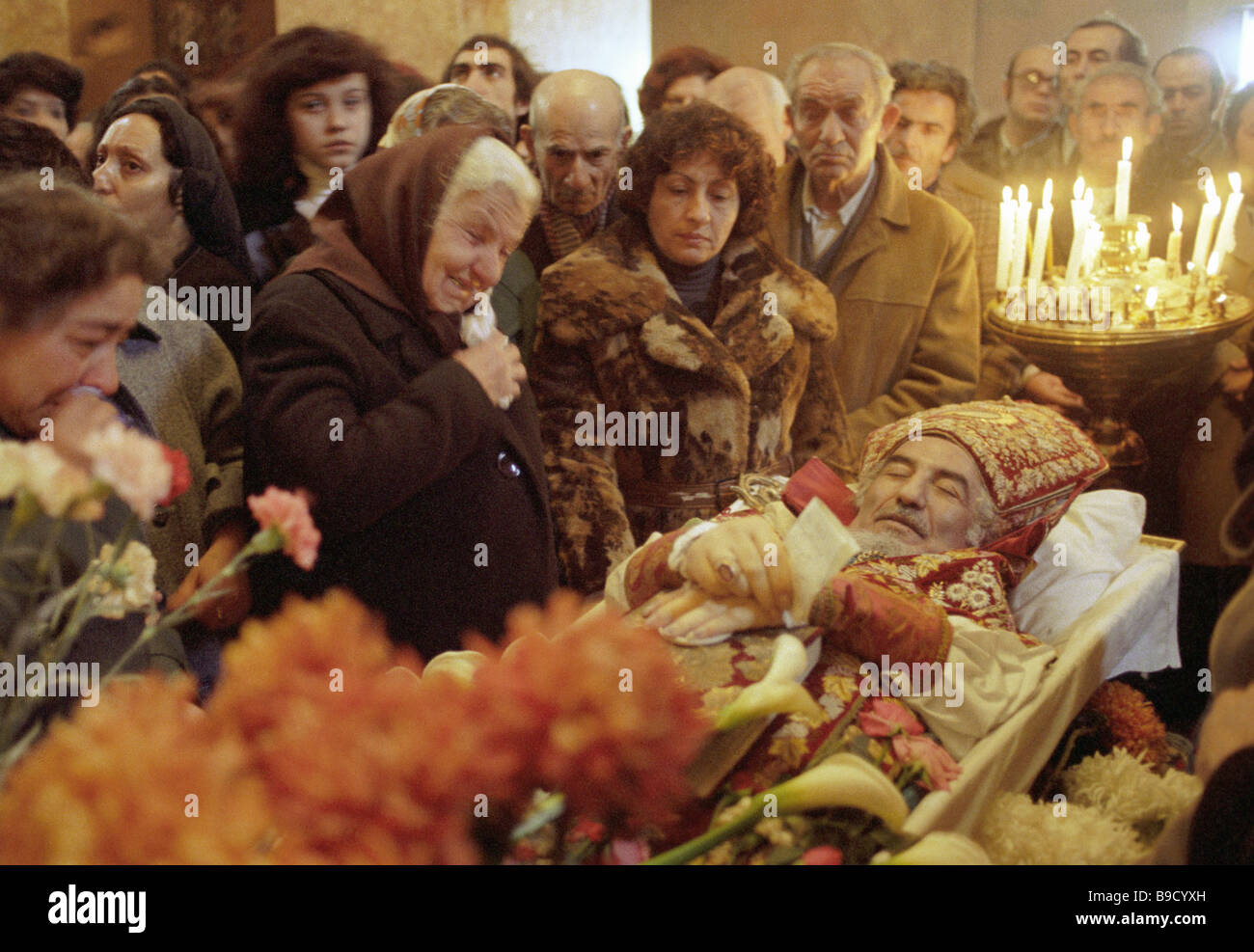 The funeral service Stock Photo - Alamy