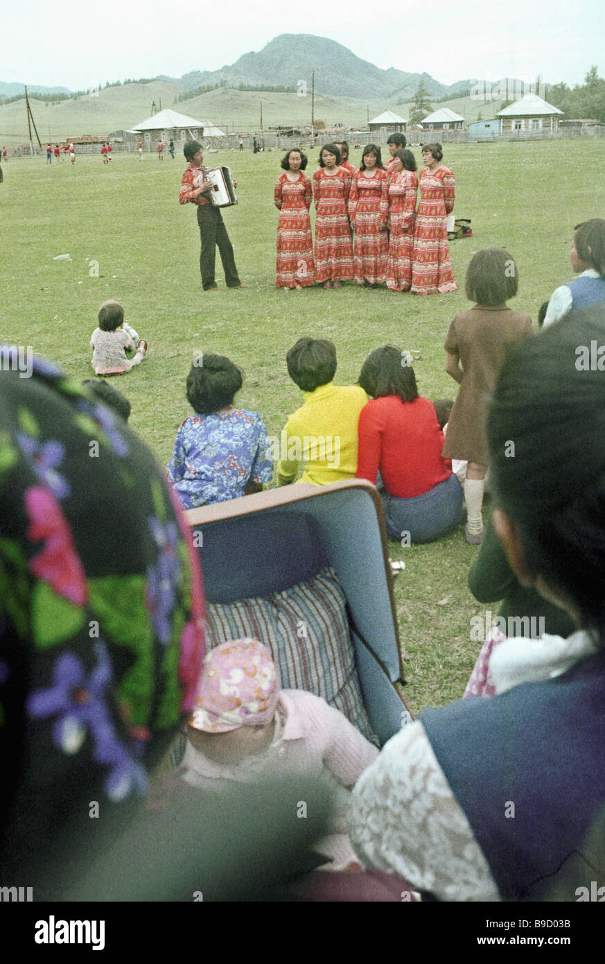 Village amateur art group performing at the Road to Communism ...