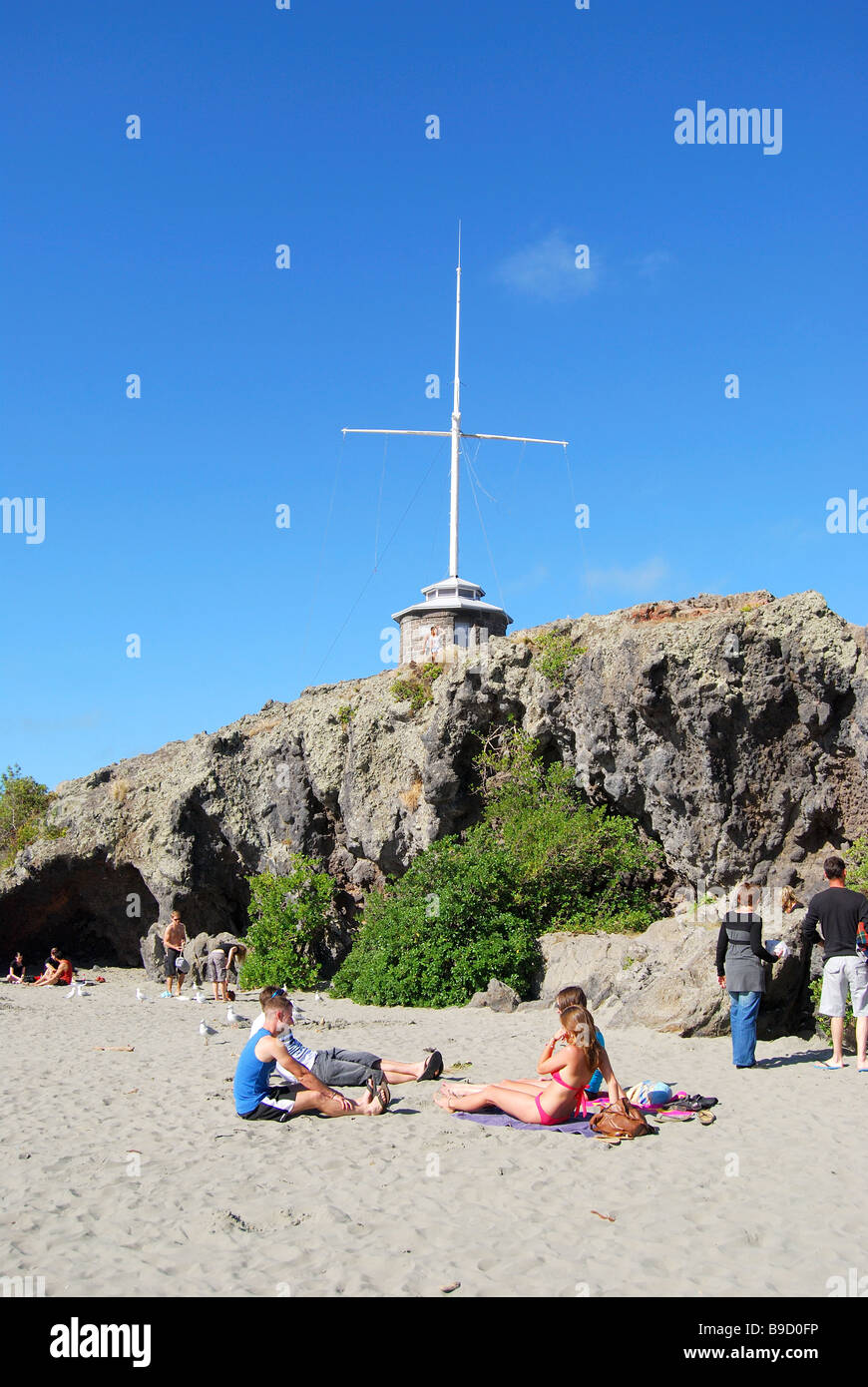 Cave Rock, Sumner Beach, Sumner, Christchurch, Canterbury, South Island ...