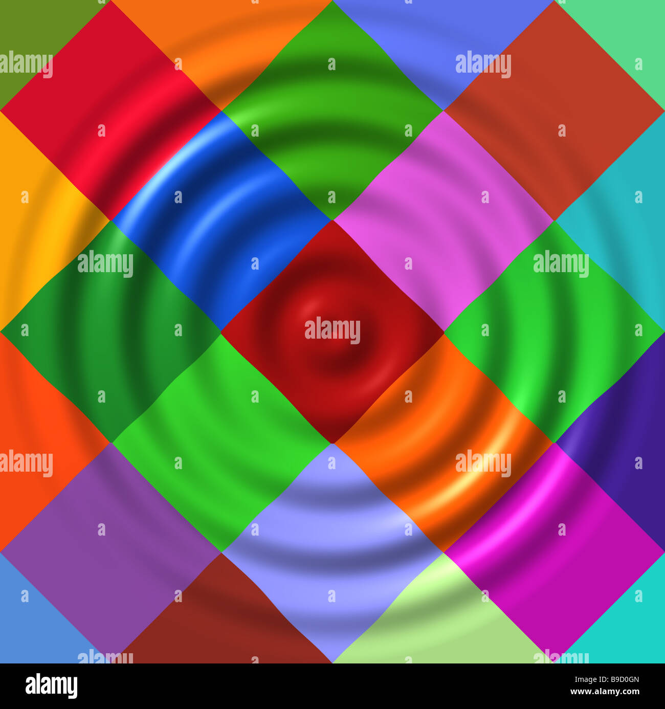 Ripples on colorful diamonds Stock Photo - Alamy