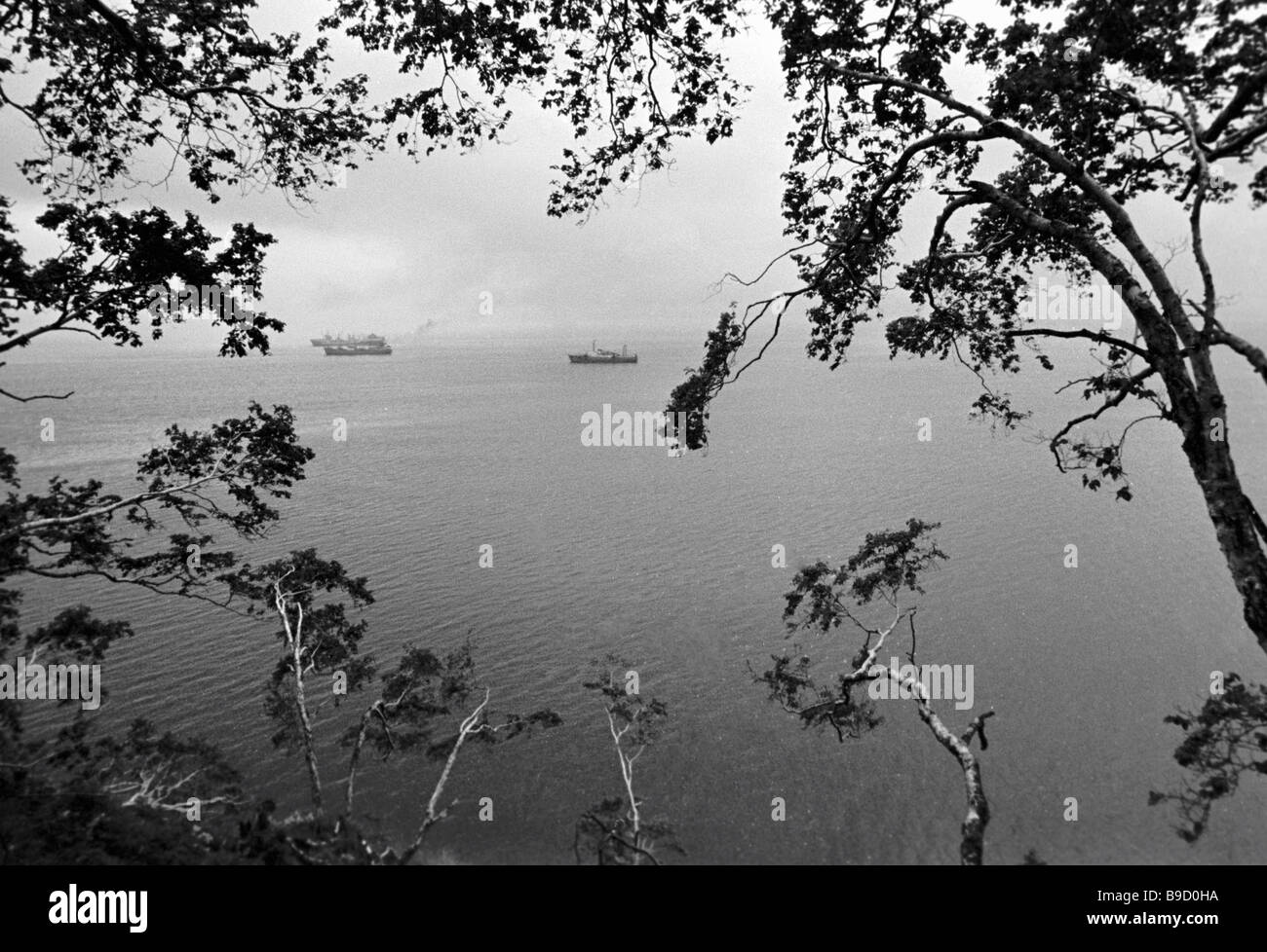 Fishing boats in Avacha Bay Kamchatka Peninsula Russian Far East Stock ...