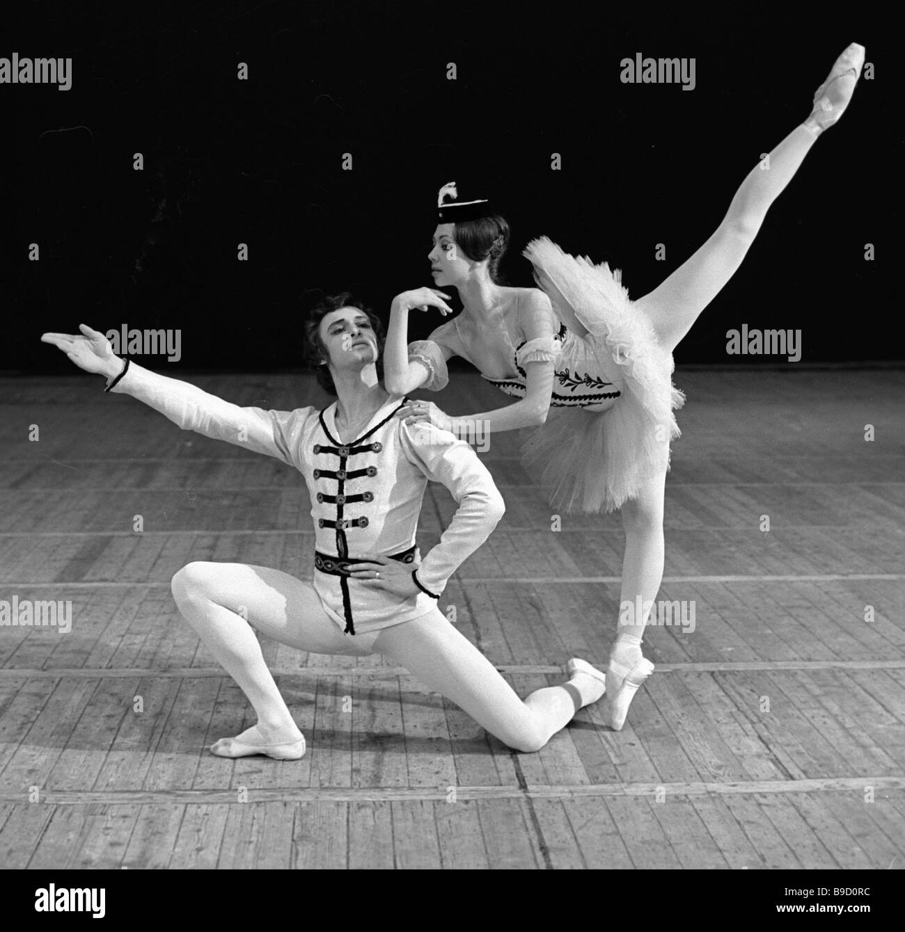 Ballet dancers of the Latvian State Opera and Ballet Theater during ...