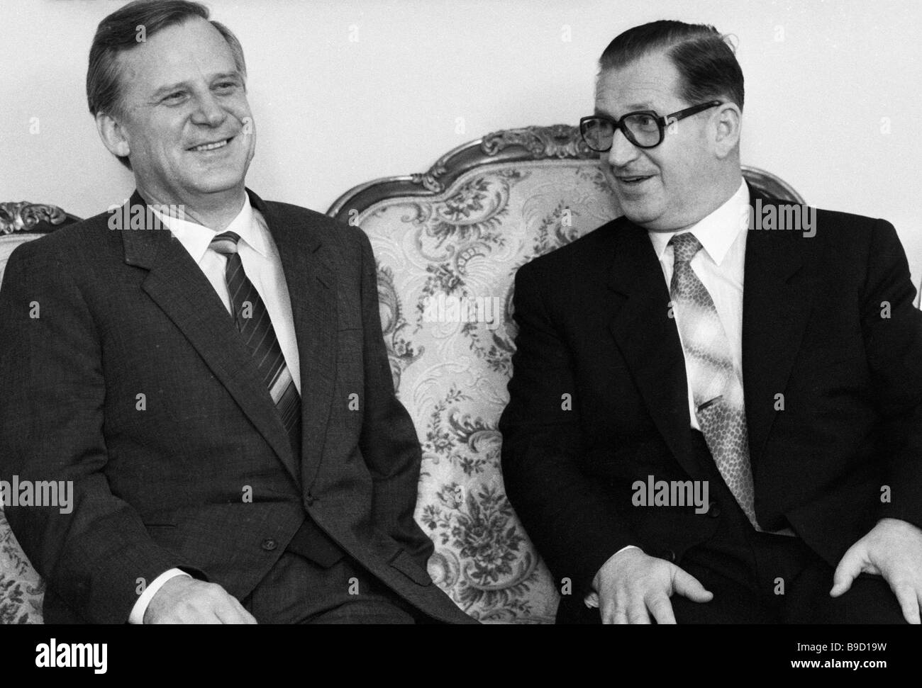 Nikolai Ryzhkov chairman of the USSR Council of Ministers left and his ...