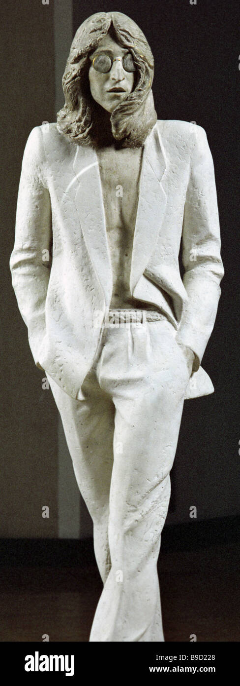 Sculpture of famous British composer and singer John Lennon co founder ...