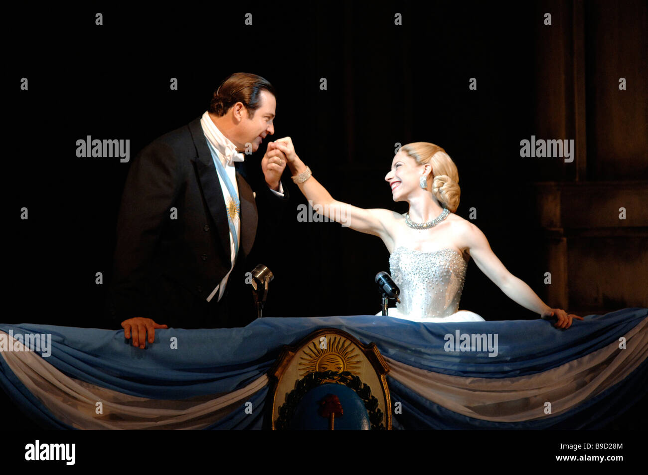 Evita. Starring Elena Rogers, Philip Quast and Matt Rawle Stock Photo ...