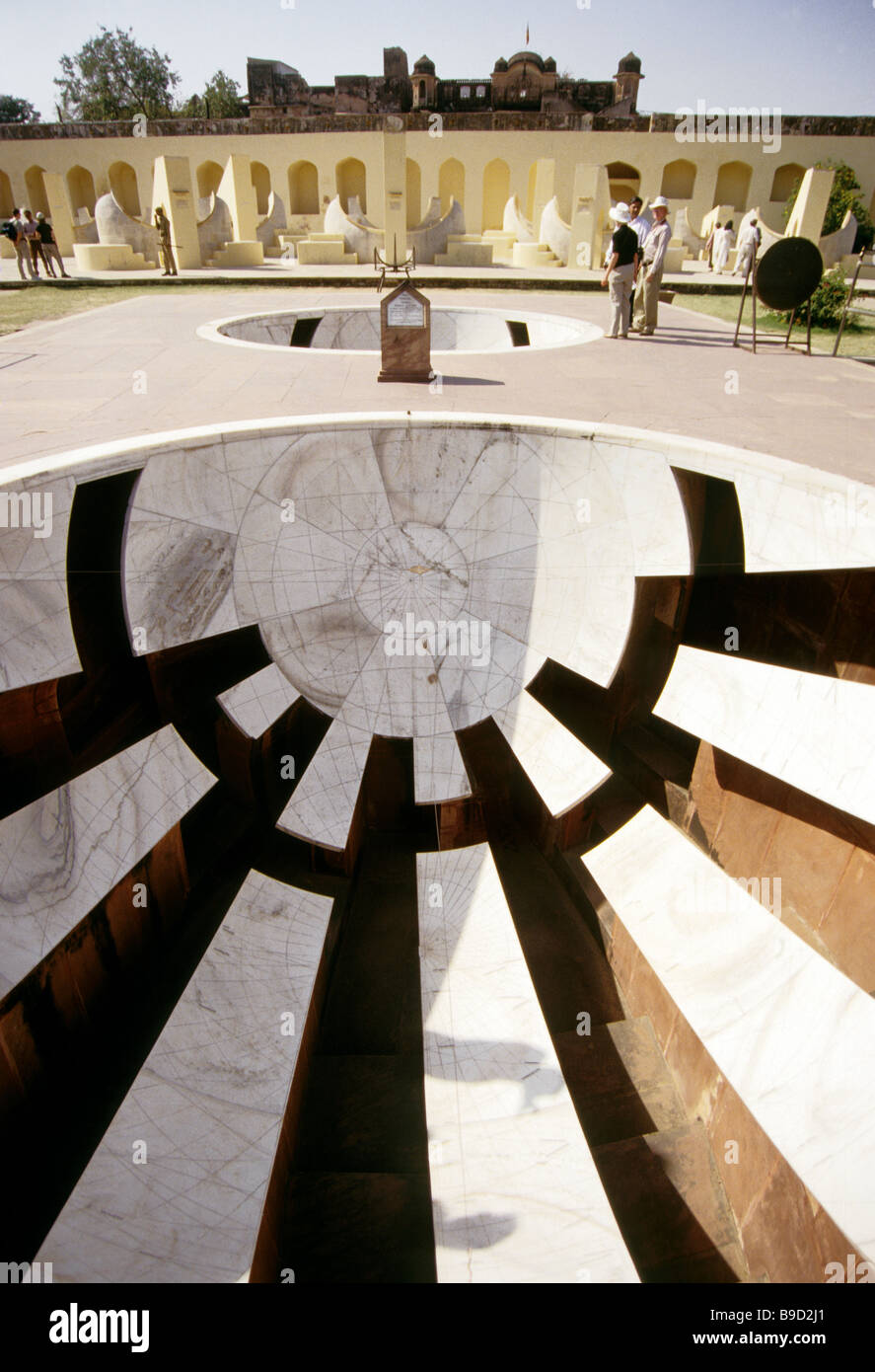 Jantar Mantar astronomical observatory in Jaipur, Rajasthan Stock Photo ...