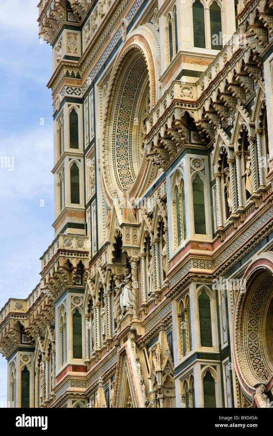 Facade of the Dumo in Florence Italy clad in white green and pink ...