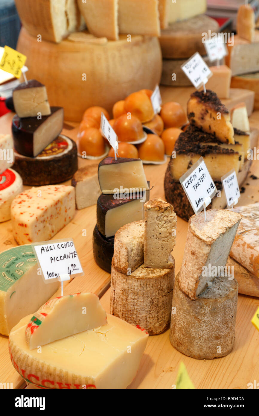 Several cheeses offered at farmer s market market square Big Basel ...