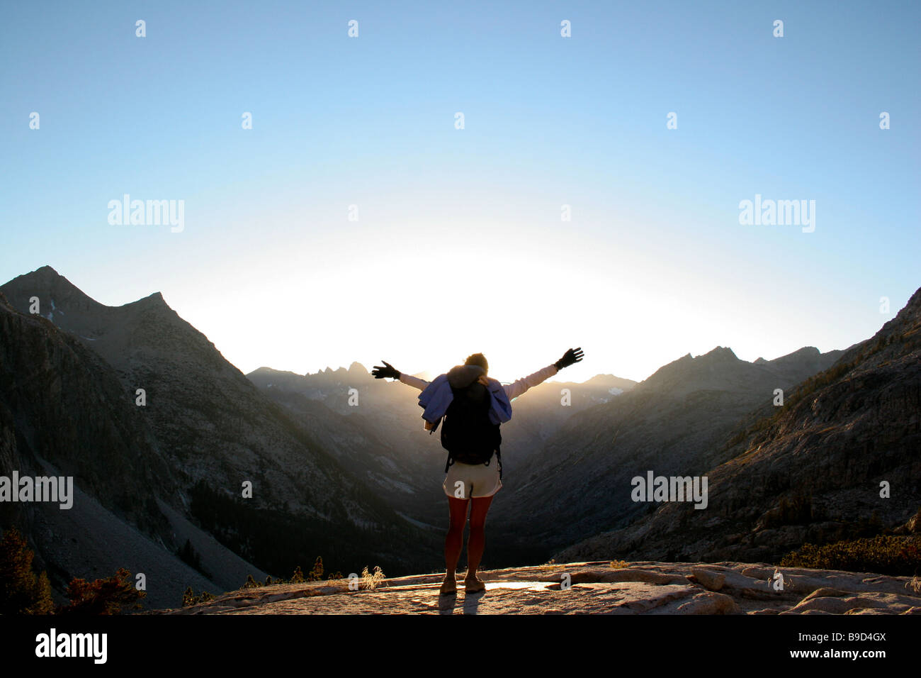 Day2 of running the John Muir Trail unassisted. Lady celebrates at top ...