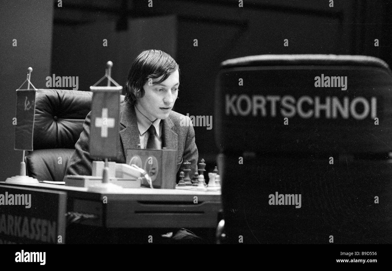 Anatoly Karpov thrice world chess champion during a world championship ...