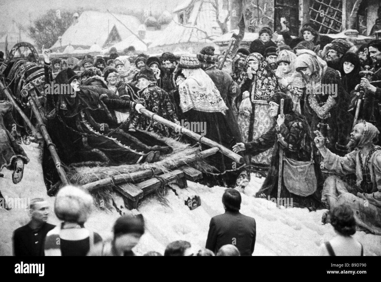 A reproduction of Vasily Surikov s painting The Boyarynia Morozova From ...