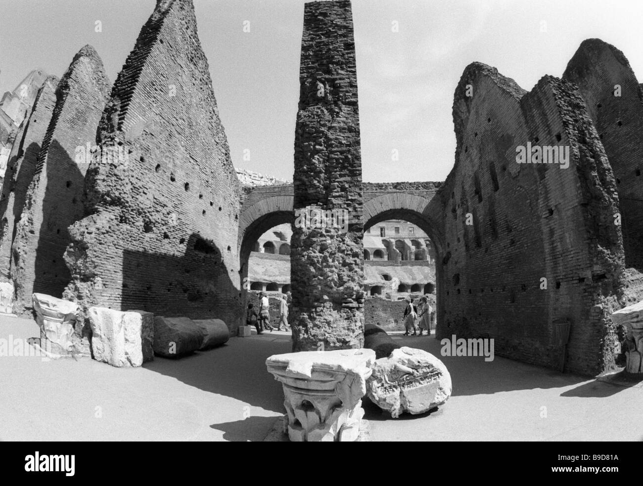 The eternal walls of the Coliseum Stock Photo - Alamy
