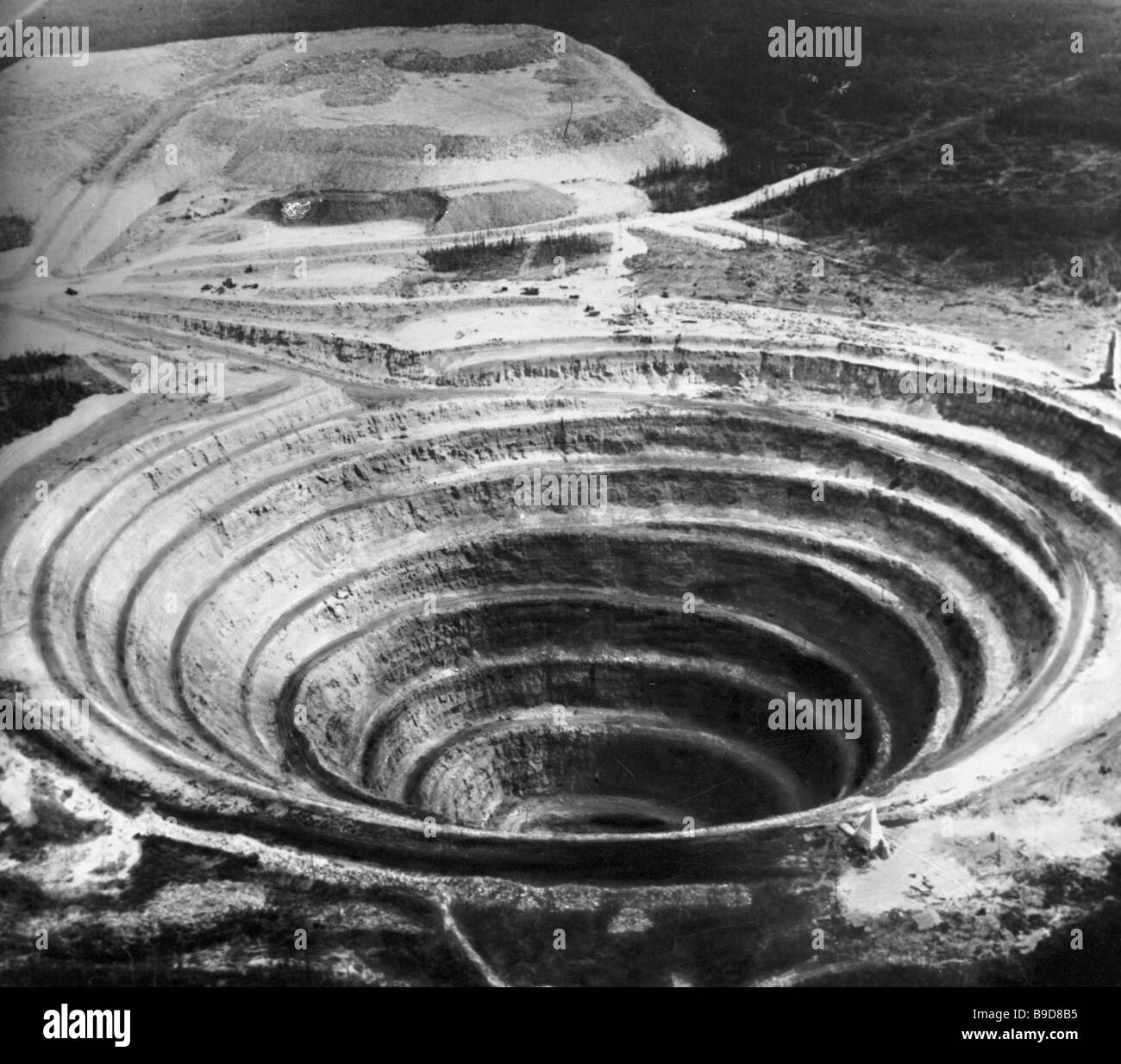 Internationalnaya diamond pipe Stock Photo - Alamy