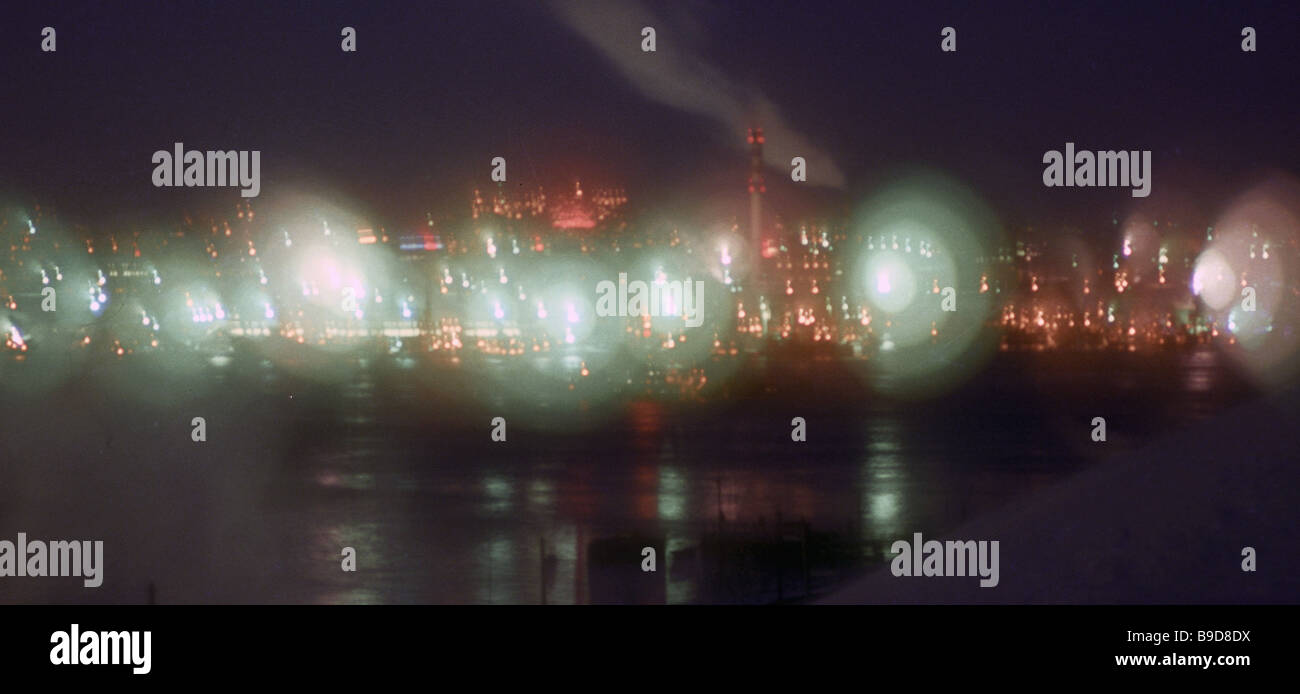 Polar night in Murmansk Stock Photo - Alamy