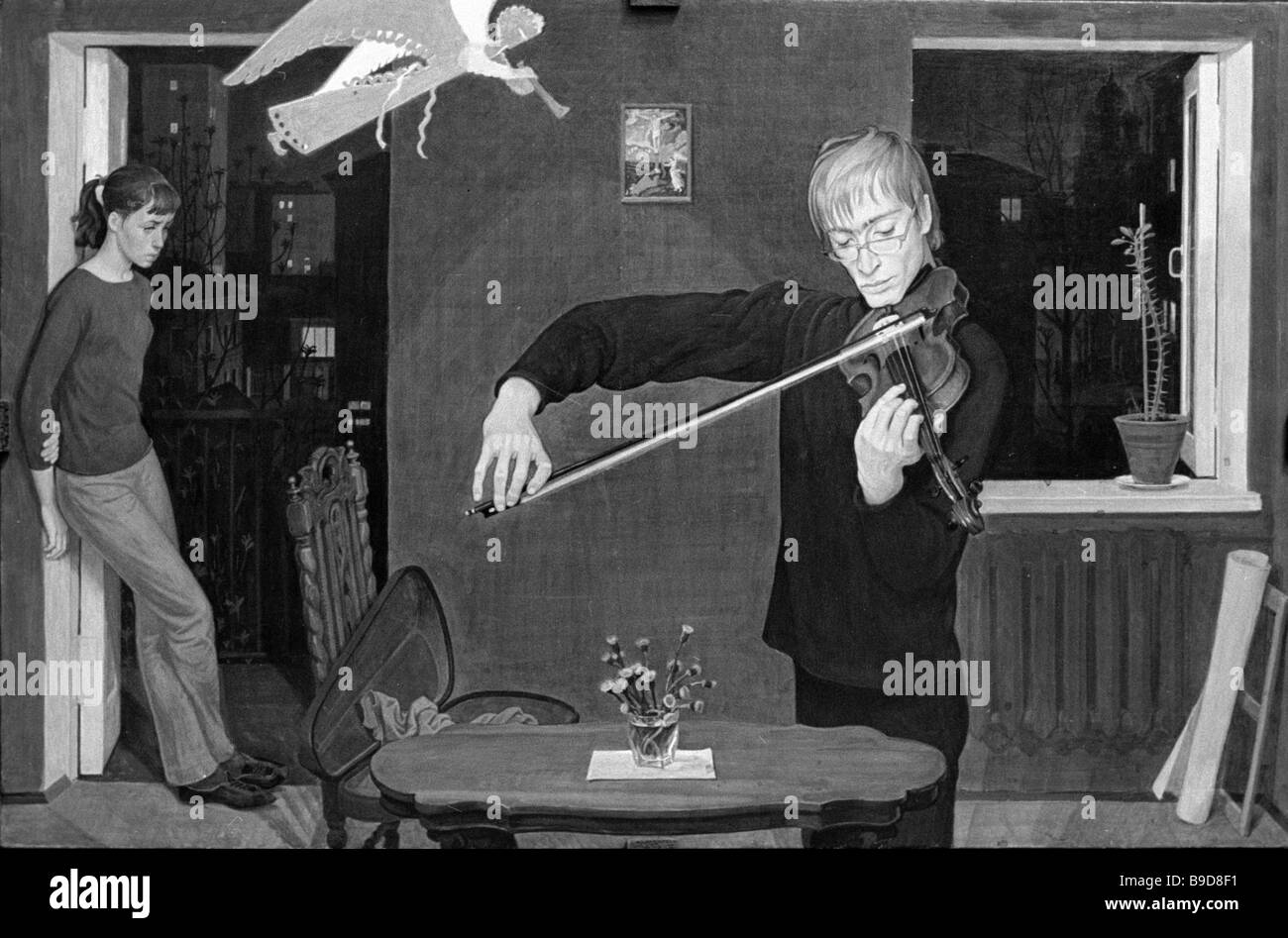 Reproduction of painting Viola Player Evening by Dmitry Zhilinsky on ...