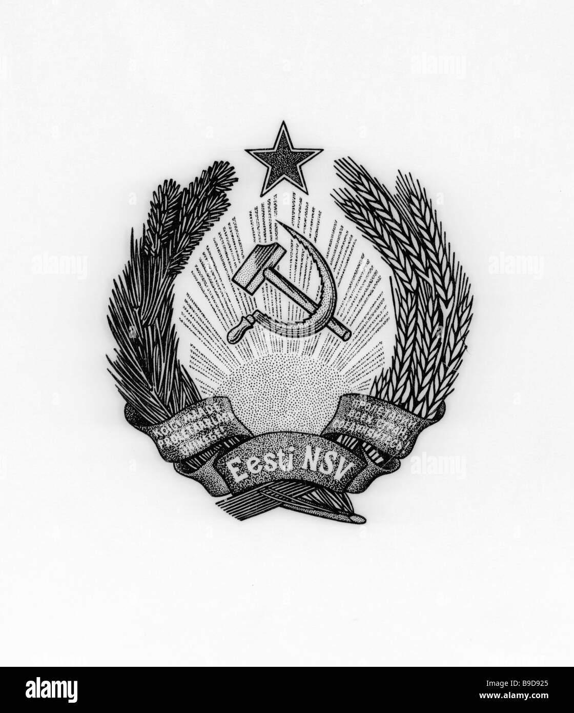 The emblem of the Estonian SSR Stock Photo - Alamy