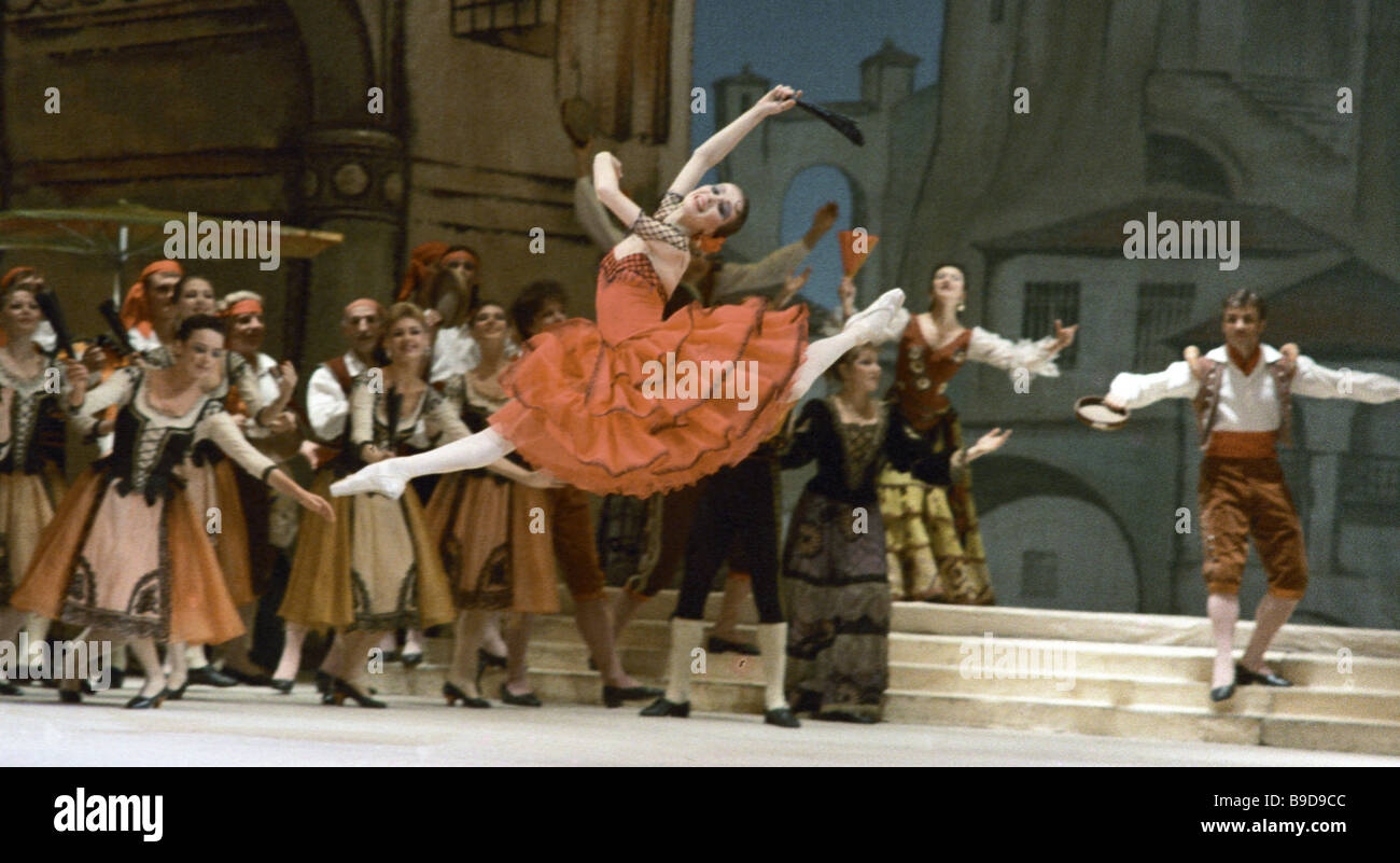 The ballet prima Natalia Arkhipova as Catri in the ballet Don Quixote ...