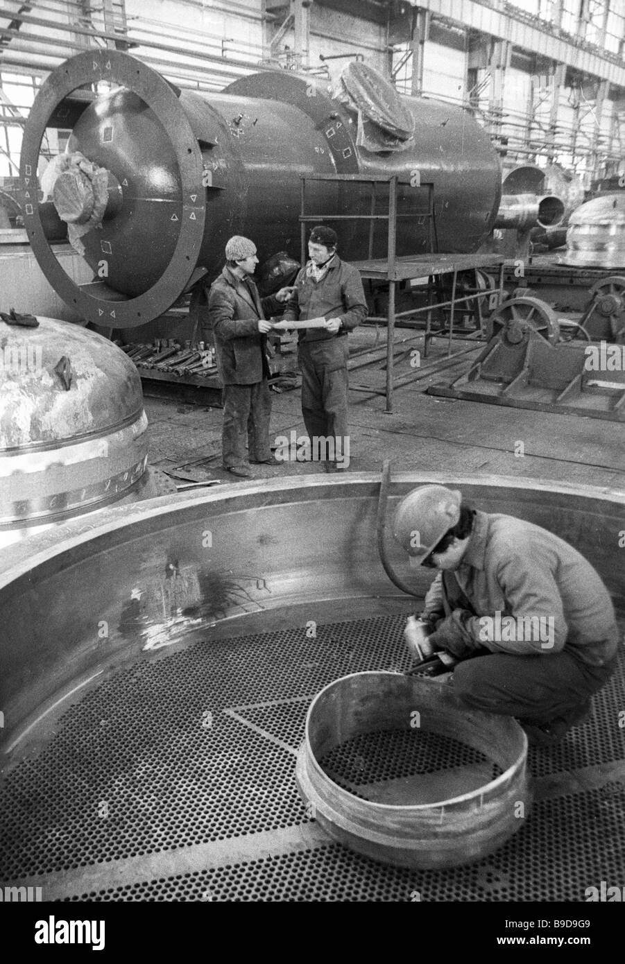 Nuclear power plant cooler unit assembly at the Taganrog based Krasny ...