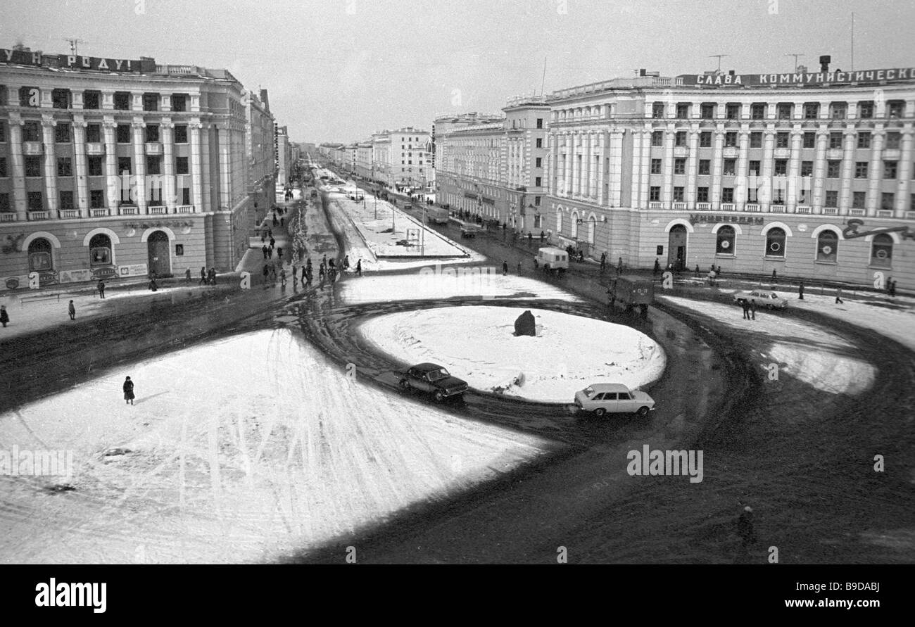 Lenin Street in Norilsk Stock Photo - Alamy