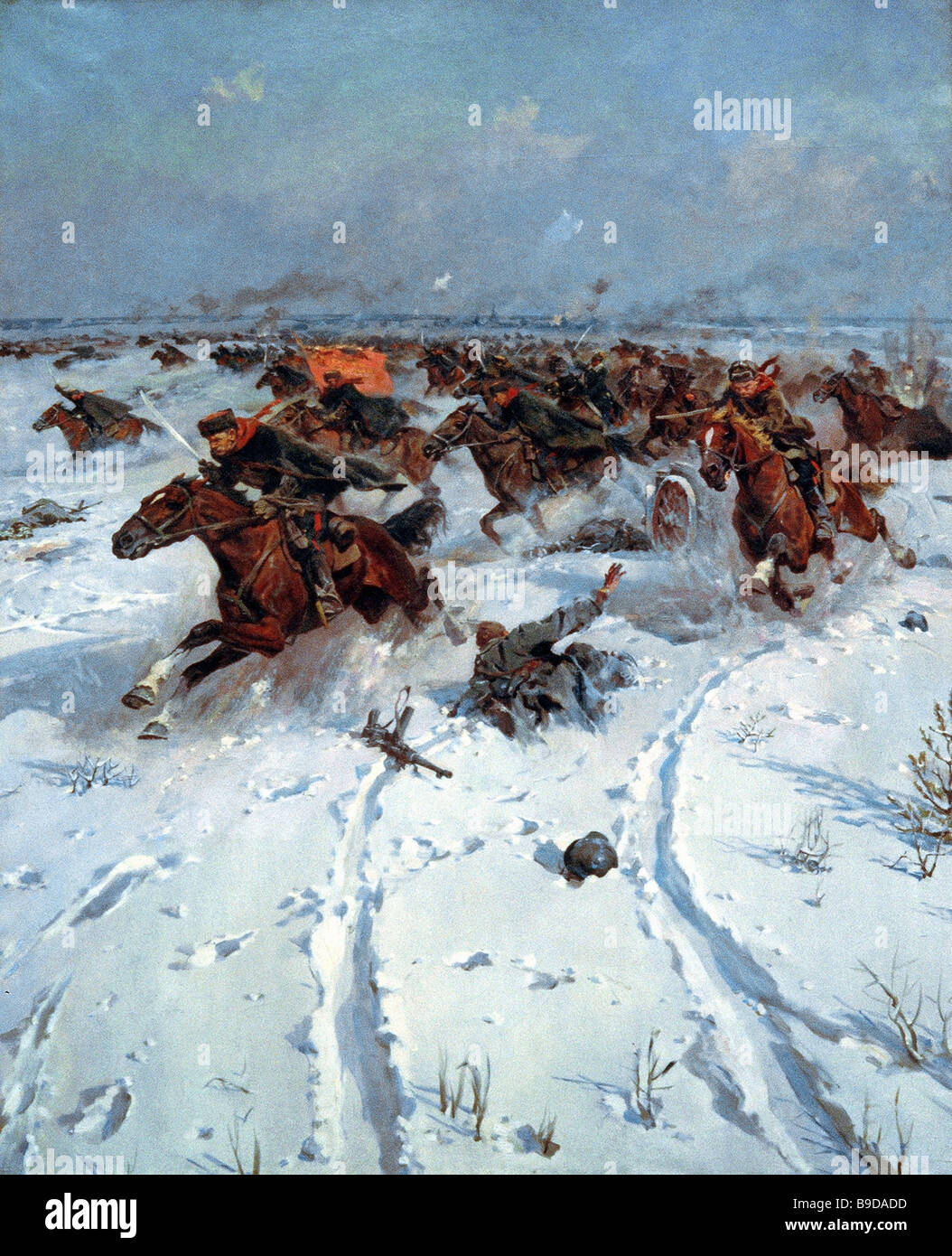 Grekov s studio of military artists Soviet Cavalry near Moscow by Pyotr ...