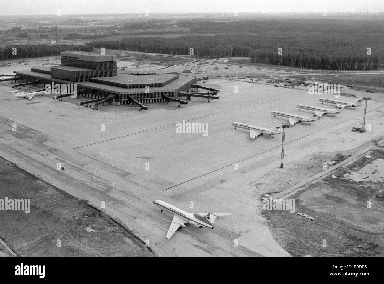 The Sheremetyevo 2 international airport airfield Moscow Stock Photo ...