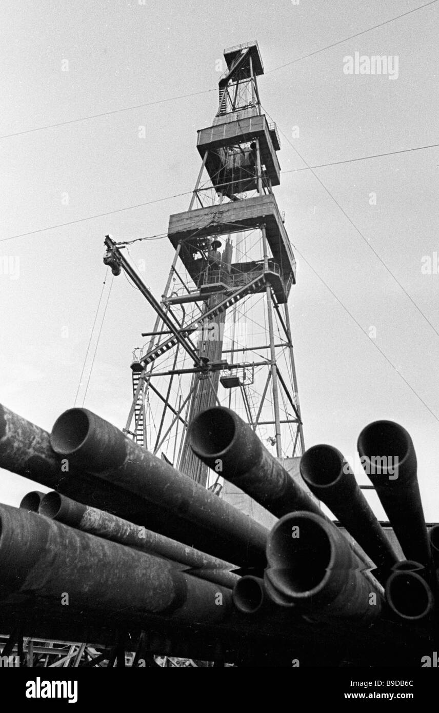 Exploration well of geothermal water Stock Photo - Alamy