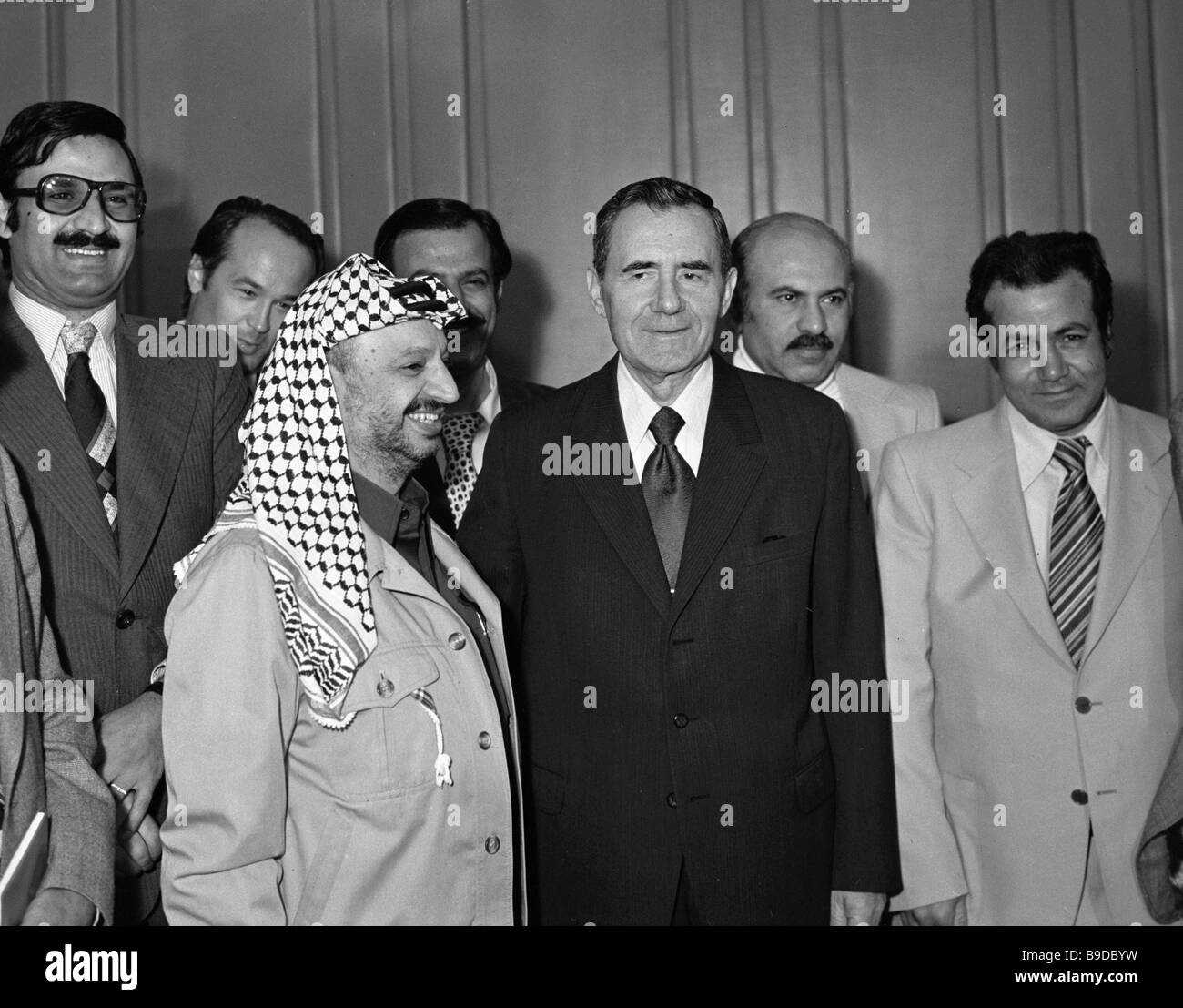 Andrei Gromyko Soviet Foreign Minister center and Palestinian leader ...