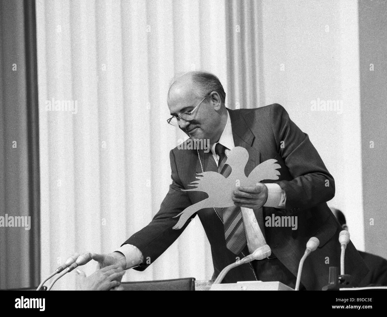 Secretary General of the Soviet Communist Party Mikhail Gorbachev ...