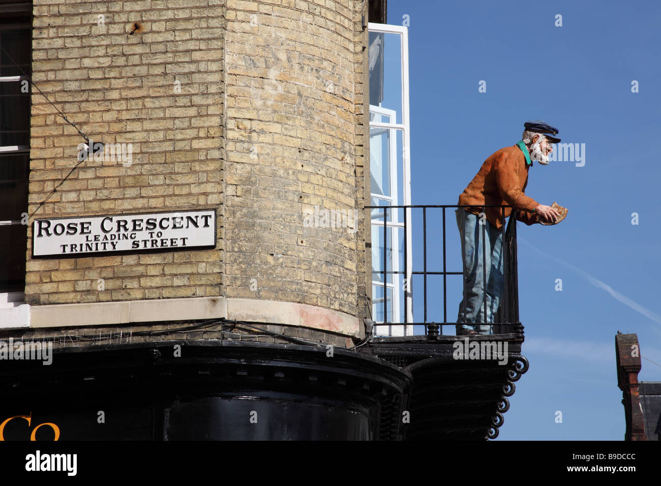 Corner Rose Crescent and Market Street Cambridge city England Stock ...