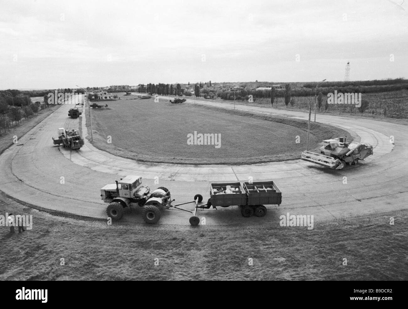 Farm machinery undergoing tests on special testing tracks of the Kuban ...