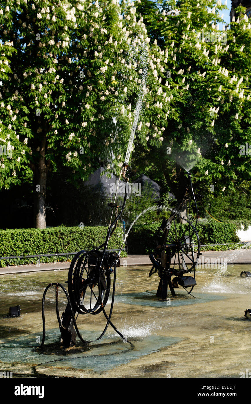 Jean Tinguely fountain carnival fountain Theaterplatz Basel Canton ...