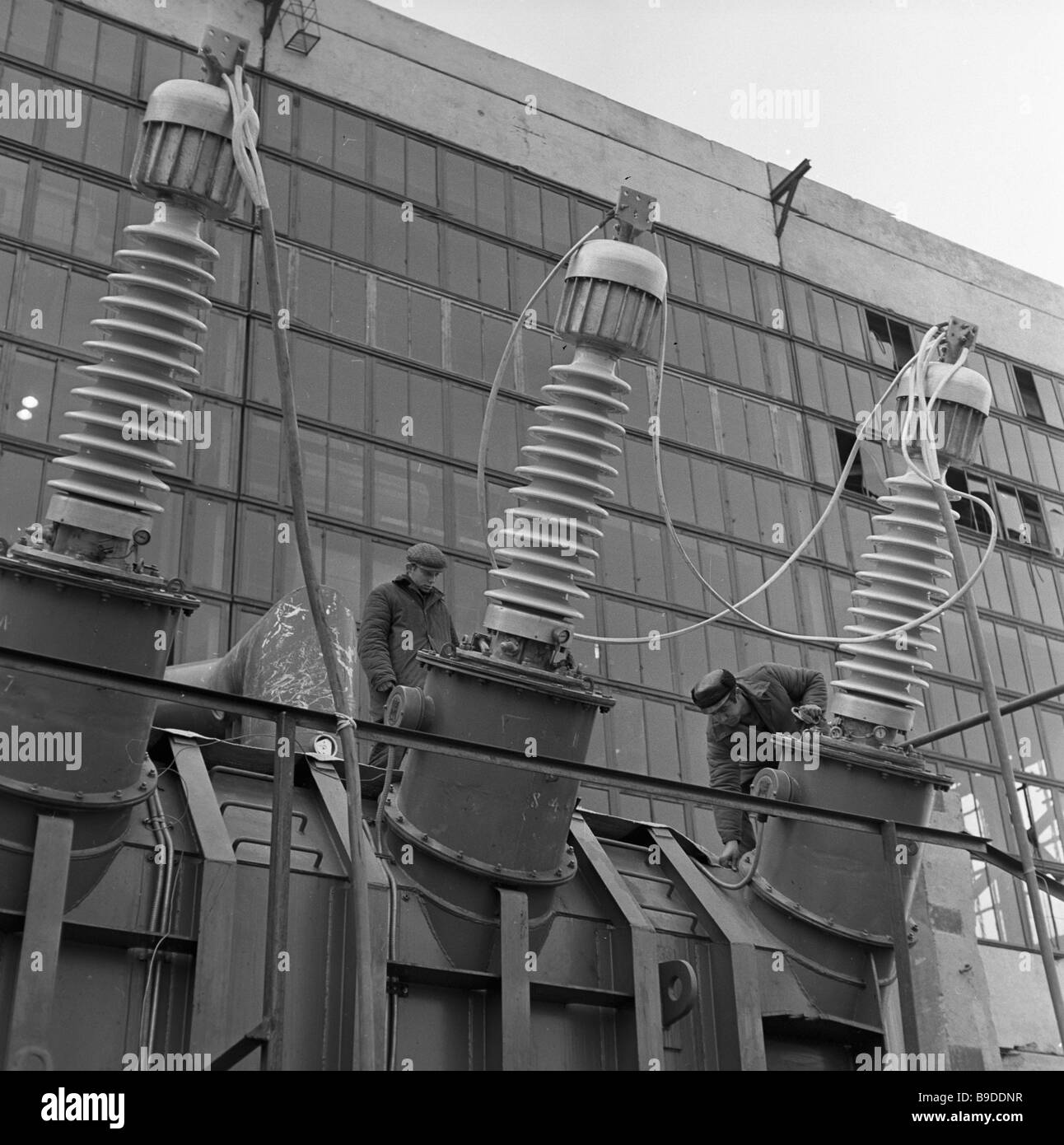 Block transformer installed in one of the units of the Maryskaya ...
