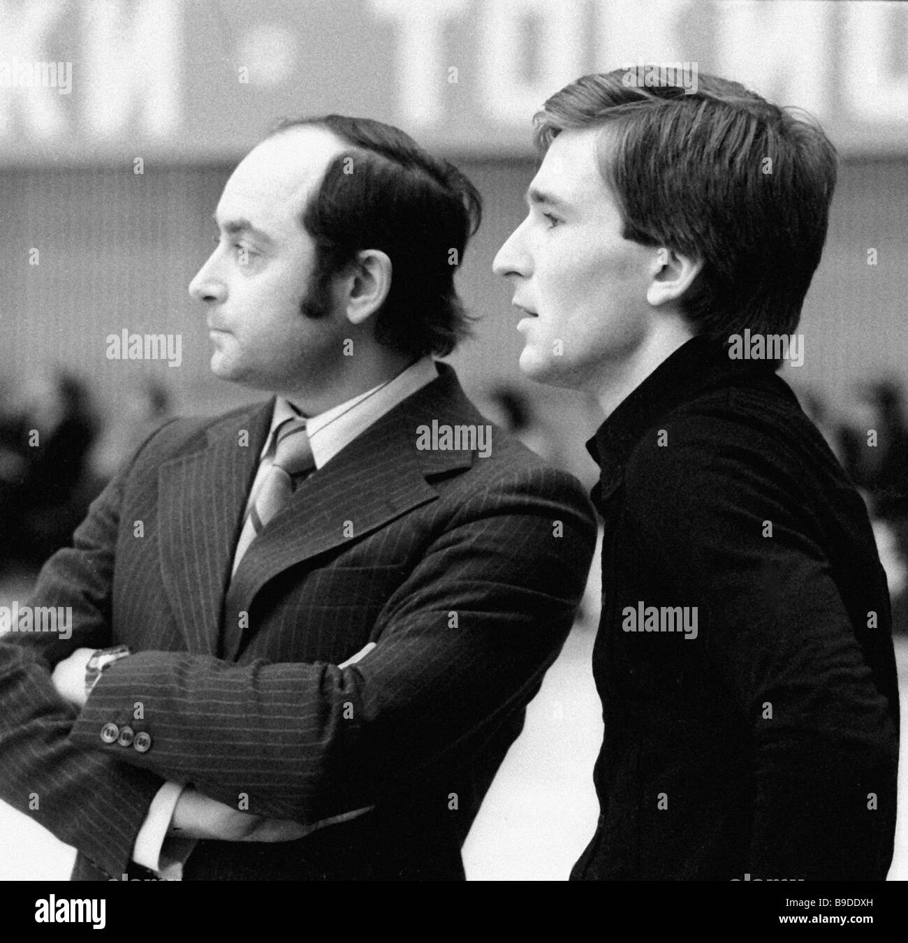 Yury Ovchinnikov member of the Soviet figure skating select team right ...