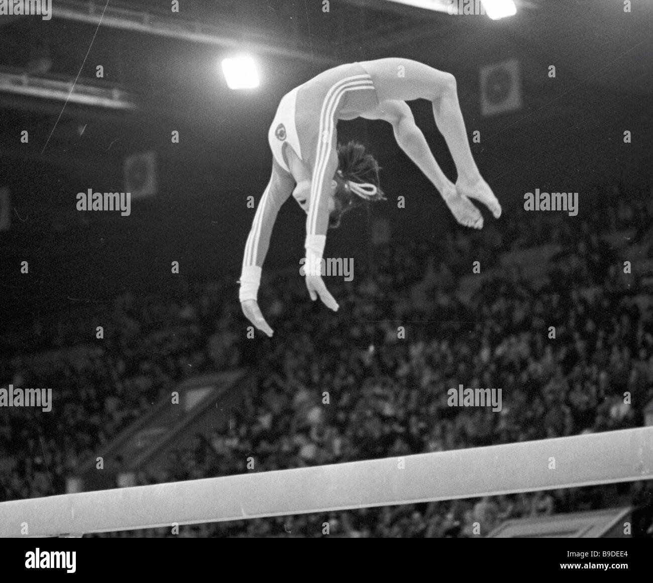 Gymnast Natalia Yurchenko a member of the Soviet national team ...