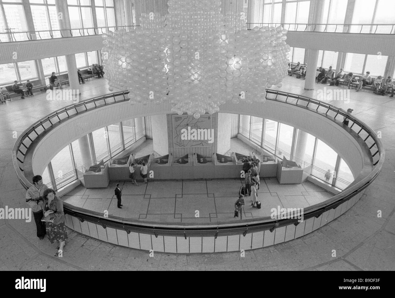 Waiting room in municipal bus terminal Stock Photo - Alamy