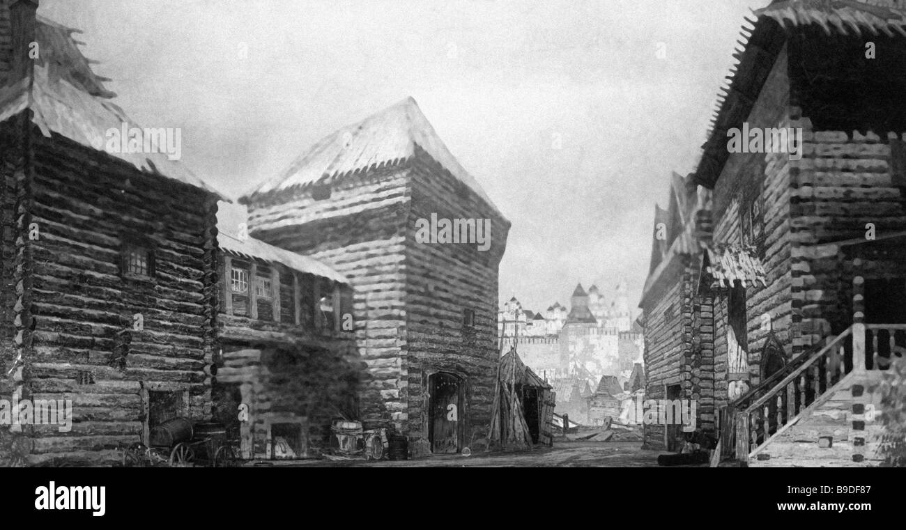 Scenery for Modest Mussorgsky s opera Khovanshchina staged by Bolshoi ...