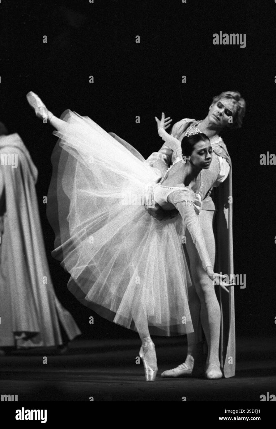 Merited artist of the RSFSR Nina Ananiashvili as Juliet and merited ...