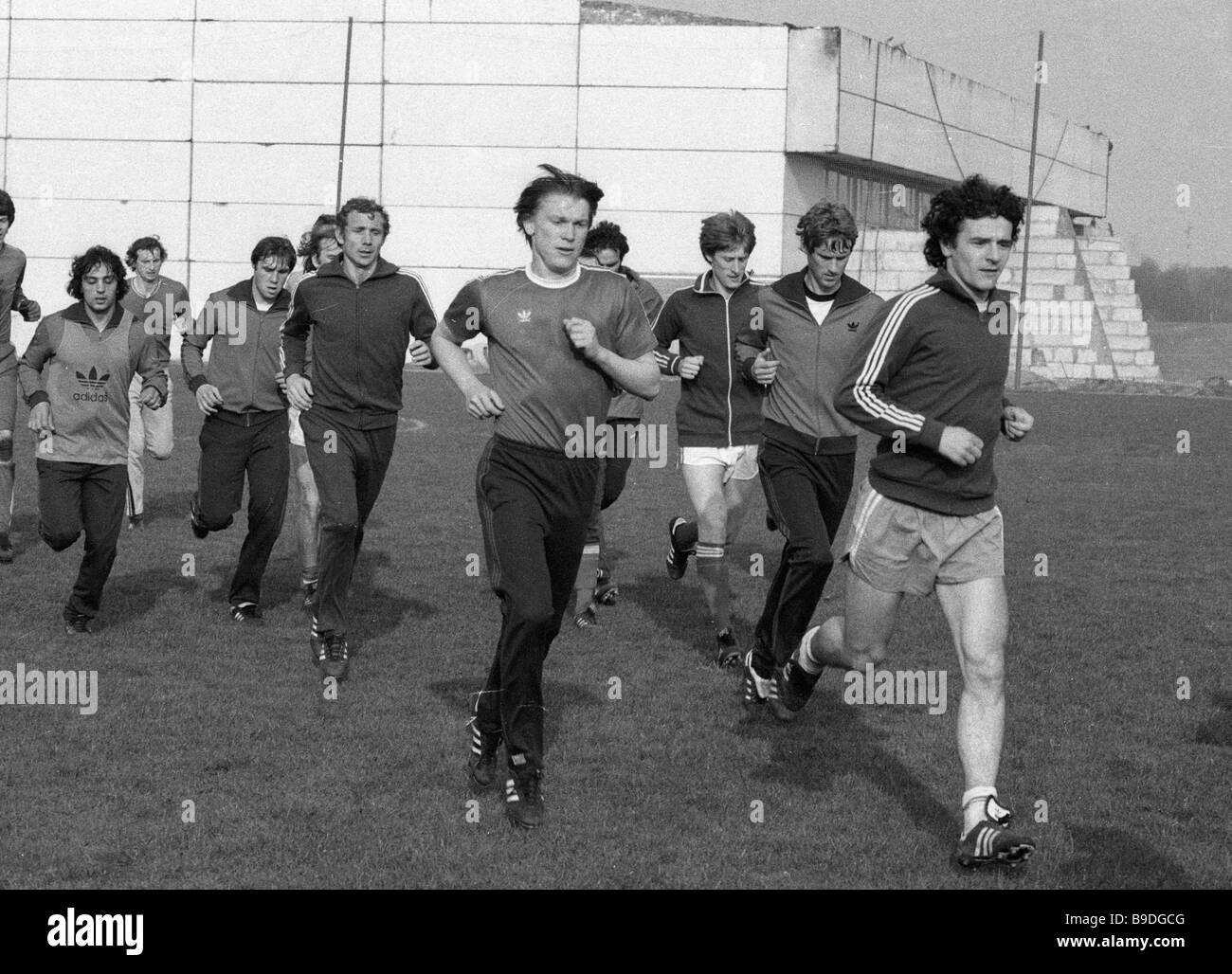 The USSR national soccer team training Stock Photo - Alamy