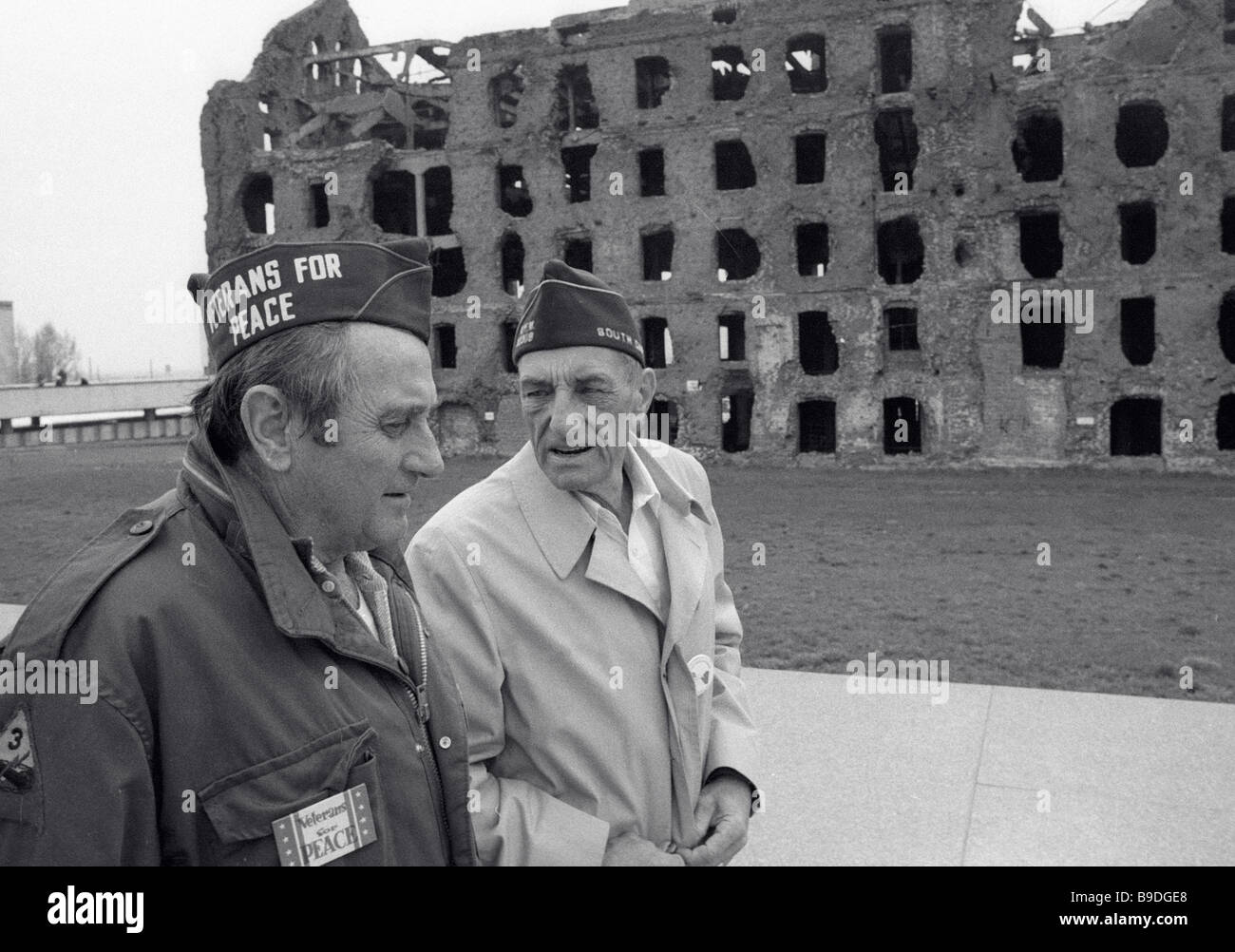 U S veterans of WWII Charles Forster right and Lumir Sabrt left talk ...