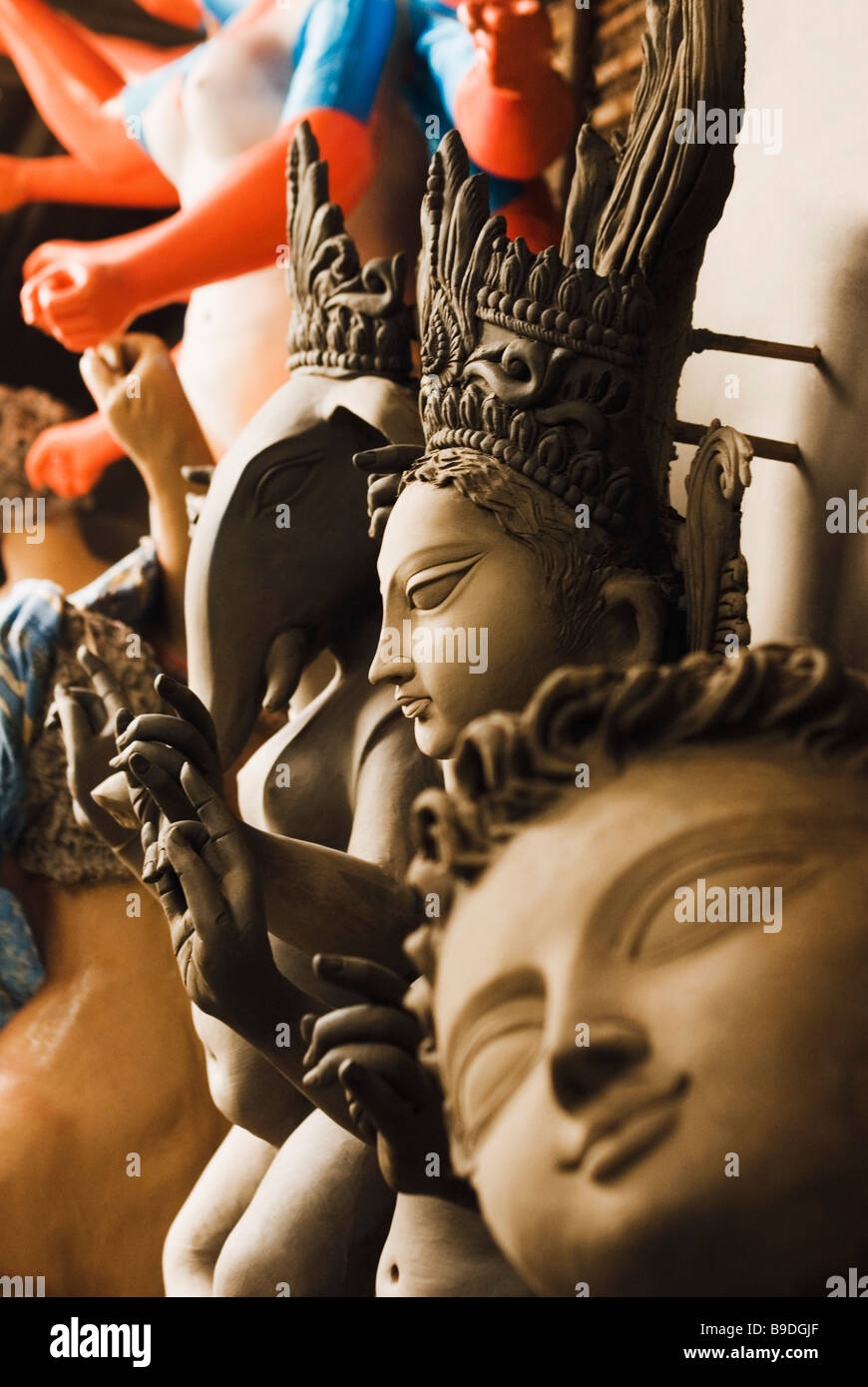 Statues of Hindu deities, Kolkata, West Bengal, India Stock Photo - Alamy