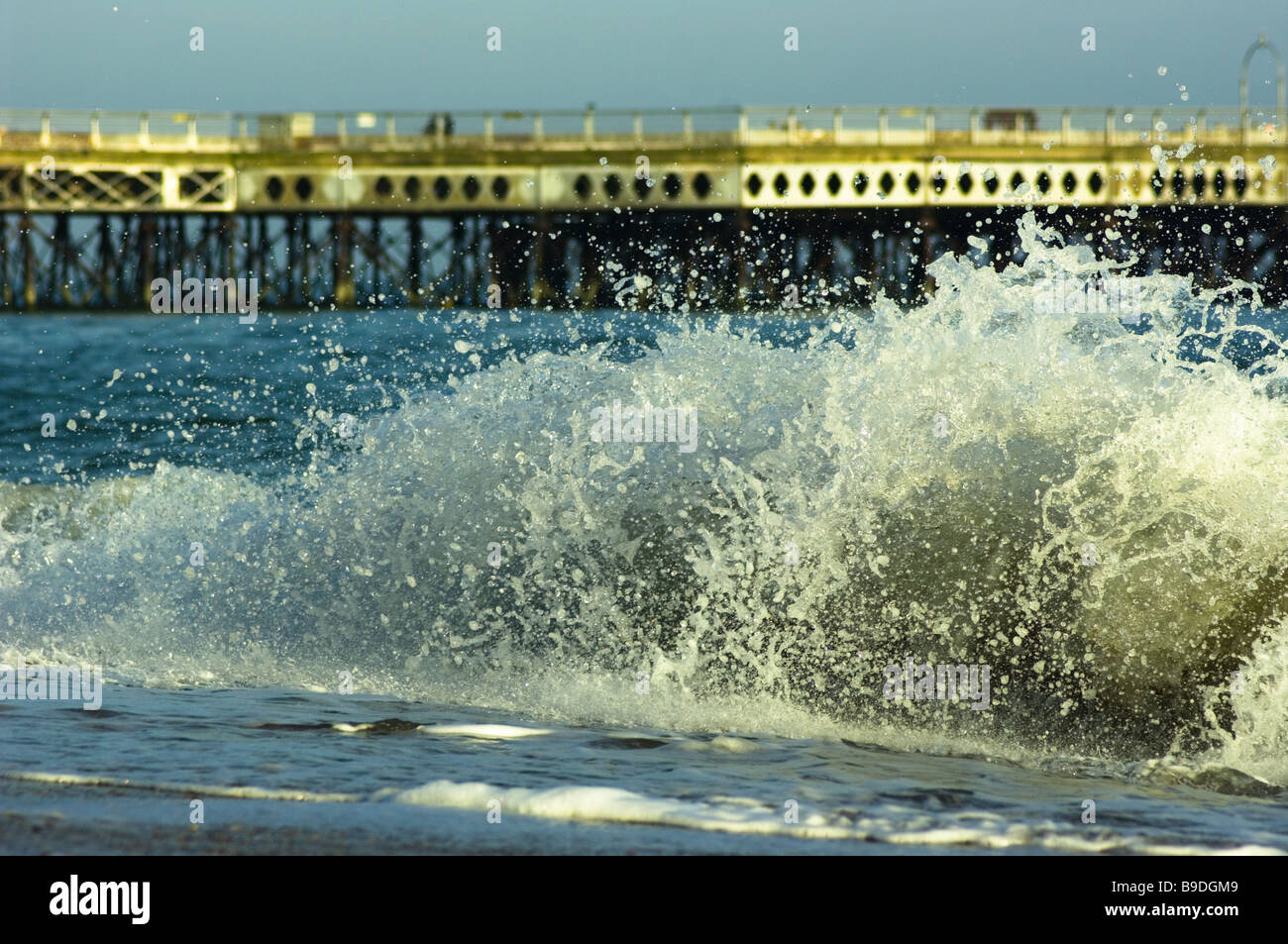 Wave Breaks On the Shoreline Stock Photo - Alamy