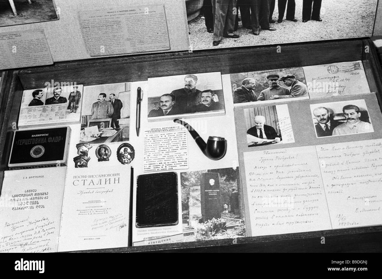 Exhibits of his Stalin cult of personality museum established by Docker ...