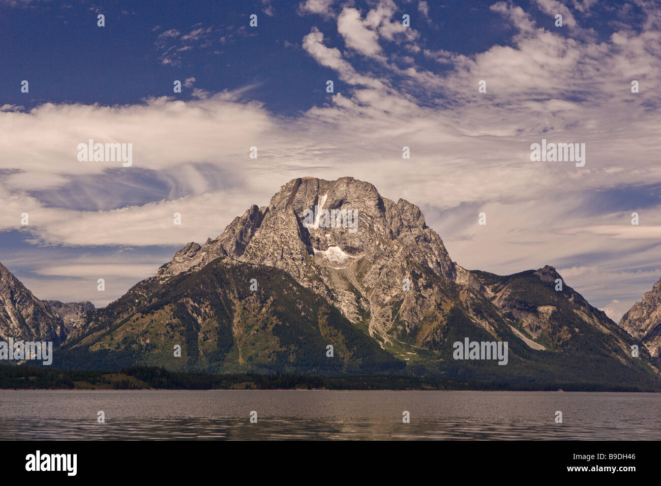 MORAN WYOMING USA Mount Moran on Jackson Lake in Grand Teton National ...