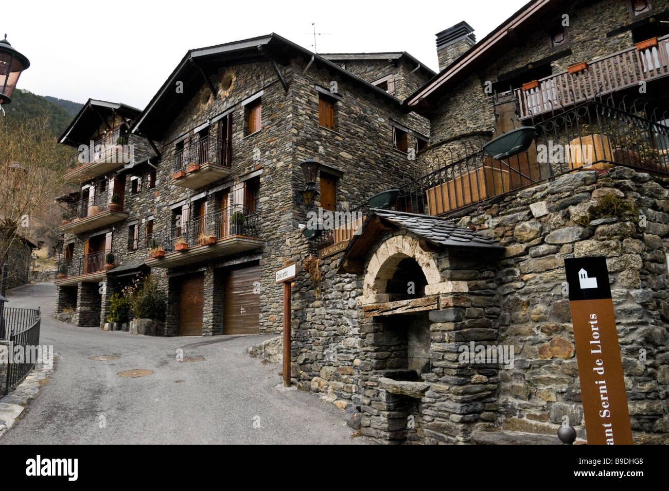 Small village Llorts in Pyrenees. Llorts, Andorra Stock Photo - Alamy
