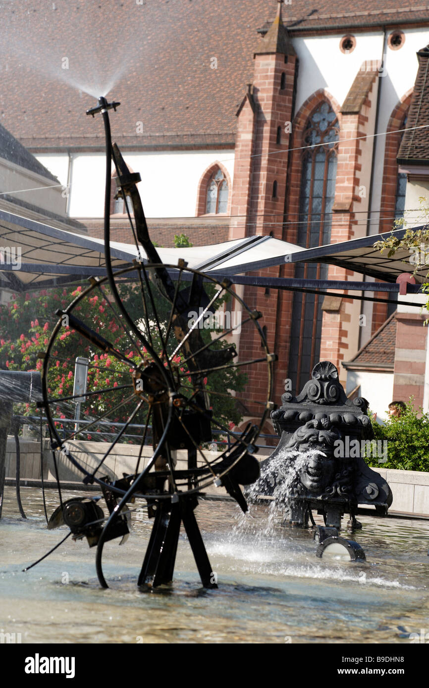 Jean Tinguely fountain carnival fountain Theaterplatz Basel Canton ...